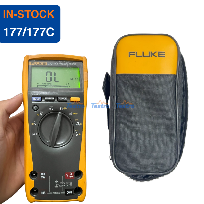 Quality Fluke 177/177C True-RMS Digital Multimeter 1000V 10A 6000 Count Backlight CAT IV 600V CAT III 1000V for sale