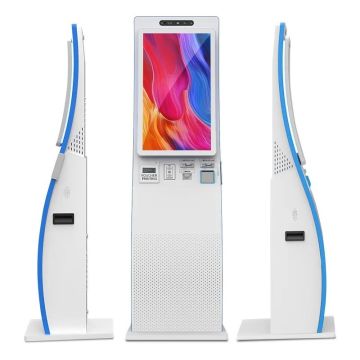 Quality ODM Curved Surface Touch Screen Self Service Kiosk 23.6 inch With QR Code for sale