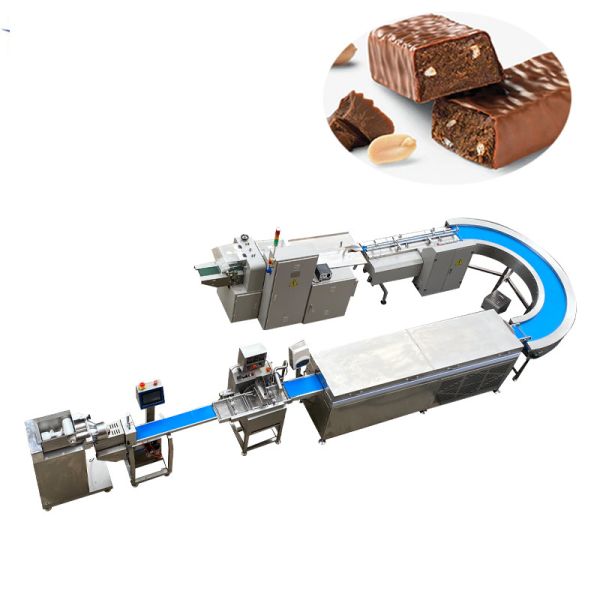 Quality P307 Chocolate Coated Fruit Energy Protein Bar Extruder Machine 40-60pcs per min for sale