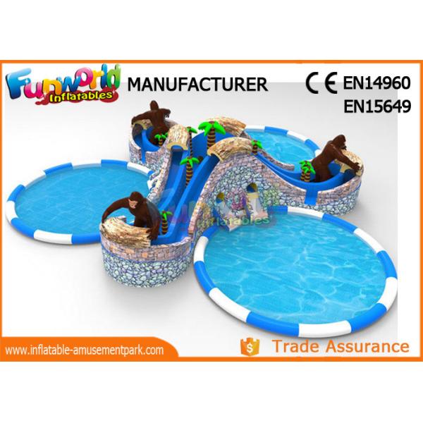 Quality Gorilla Water Wonderland Inflatable Water Theme Park Air Tight for sale