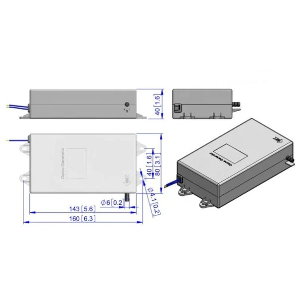 Quality Customized 12V Mini Air and Water Purifier Ozone Generator Cell Flame-retardant for sale