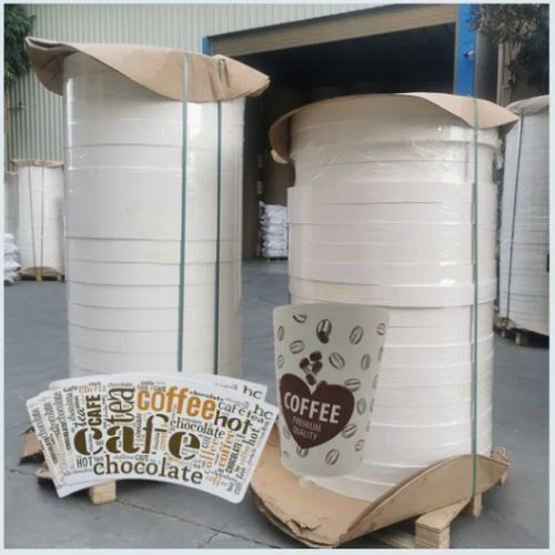 Quality FSC Factory Wholesale Customizable Single PE PLA Coated White Paper Cup Bottom Rolls for sale