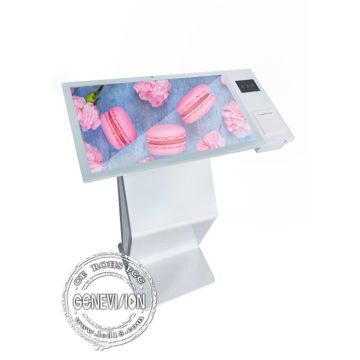 Quality Thermal Printer QR Code Scanner Touch Screen Kiosk Podium 43" for sale