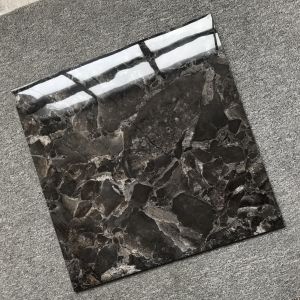 Quality Marble Ceramic Kitchen Tiles in Black and White 60 x 60 Vitrified Tile with for sale