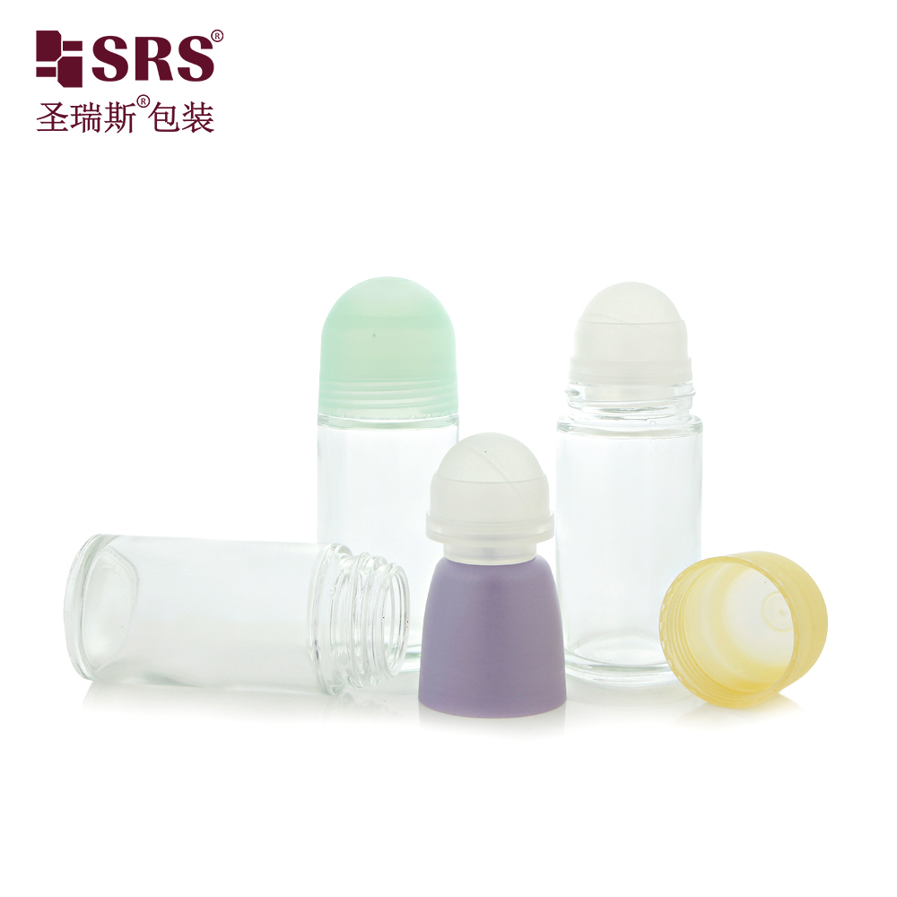 Quality BLPG-C 60ml Wholesale Empty Clear Glass Roll On Deodorant Bottle Packaging for sale