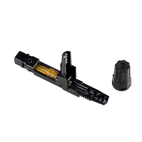 Quality FCC Singlemode Fiber Optic Quick Connector Sc Apc 50mm Ftth Fast Connector for sale