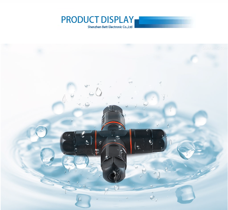 Outdoor Quick Waterproof Cable Connector Flame Retardant IP68 M20 Cross Shaped Nylon Screw Connection