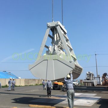 Quality 14cbm White Radio Remote Control Crane Grab Bucket for sale