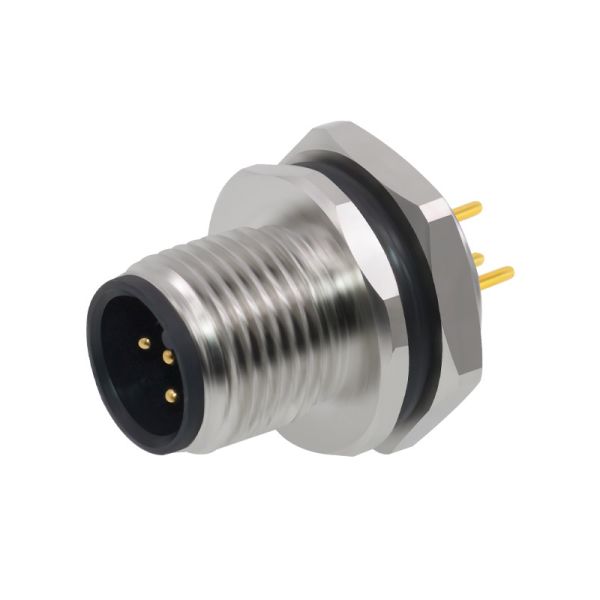 Quality Binder M12 Connector Female Rear Panel Mount A/B/D Code 3pin - 17pin PG9 for sale