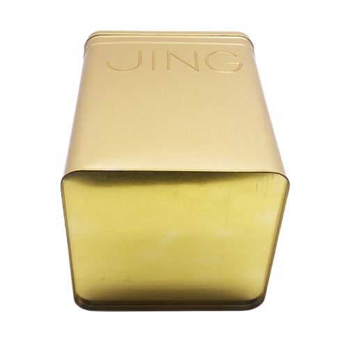 Quality Large Square Tea Canister Tin With Hinged Lid Tea Tin Packaging for sale