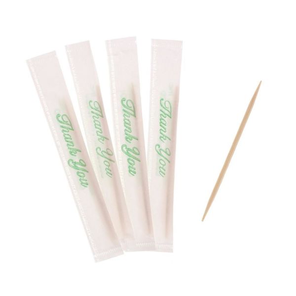 Quality Natural Bamboo Toothpick with Personalized Logo and Paper Package Size 8.5cm*1 for sale