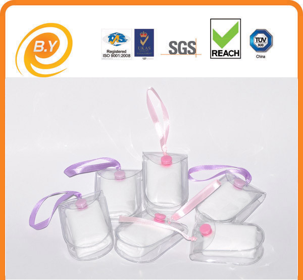 Quality SGS SEDEX 4P Custom Clear Makeup Bag Small Transparent case 0.25mm for sale