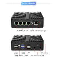 Quality Industrial Fanless Mini pc N5105 portable computer Linux mini pc fanless for sale