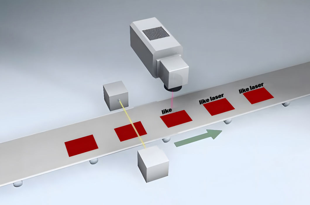 Mass Production High Performance Fiber Online Flying Laser Marking Machine for Tube Wire PVC Laser Printer