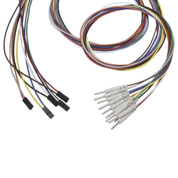 Quality DuPont EEG Electrodes 2 Pin Plug To 2.00 Mm Pin Leadwires Plated Gold EEG EMG Lead Wire Electrode for sale