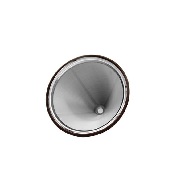 Quality Single Cup 304 Stainless Steel Paperless Pour Over Coffee Dripper Filter for sale