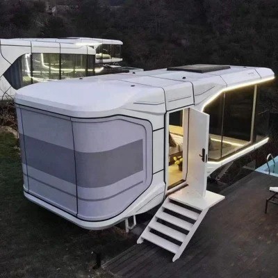 Quality Portable Camping Capsule Villas Maison Prefabriquee Casas Prefabricadas for sale
