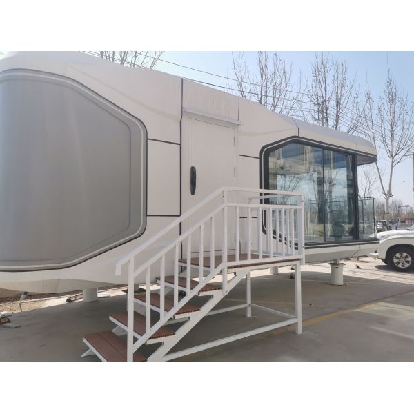 Quality Space Capsule Container House Prefab Modular Hotel with Glass Wool Insulation for sale