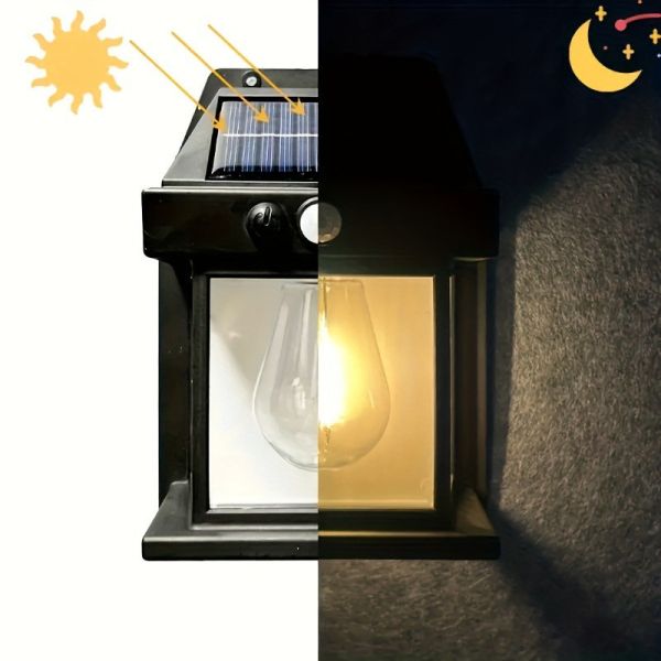 Quality 80lm/w Courtyard Garden Decoration Waterproof Solar Wall Lamp with Motion Sensor for sale