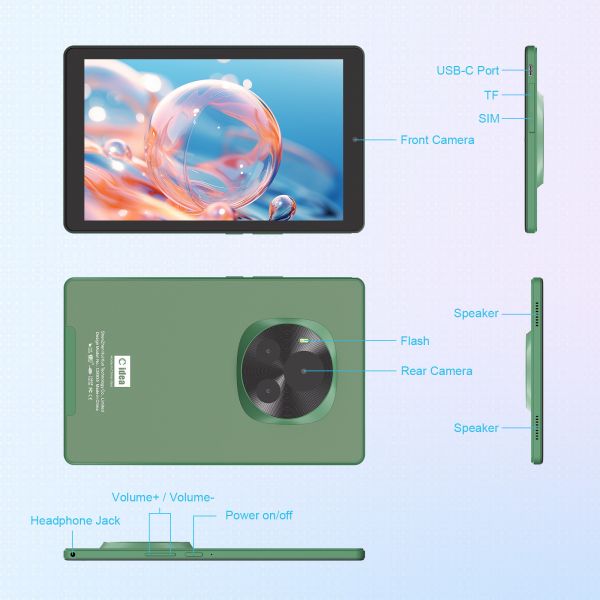 Quality C Idea 5G Education Tablet 800x1280 IPS Touch Screen Tablet With Stylus Pen for sale
