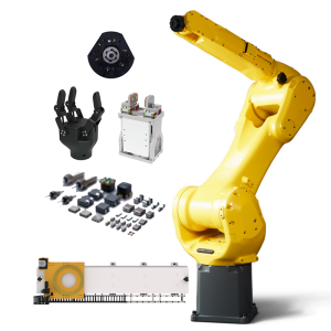 Quality Automatic FANUC Industrial Robotic Arm Payload 25kg Electronic Components Assembly Picking And Packaging Workstation With Gripper for sale