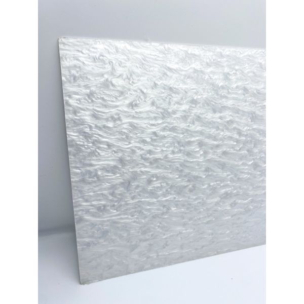 Quality 1/8 in White Pearl Marbling Pattern Cast Acrylic Sheet for Earrings Ornaments for sale