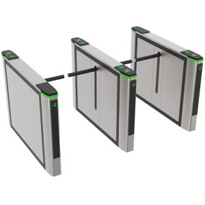 Quality Mirron Finish Stainless Steel Drop Arm Turnstile with 1S Arm Opening/Closing for sale