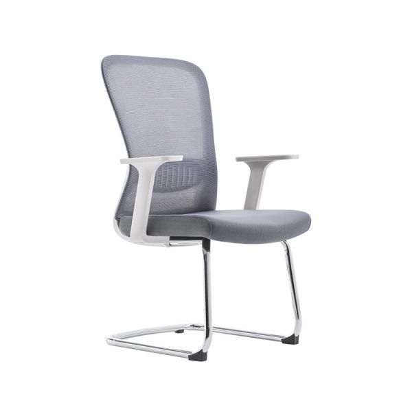 Quality Grey White Mesh Office Chair with Height Adjustment Swivel Function and for sale