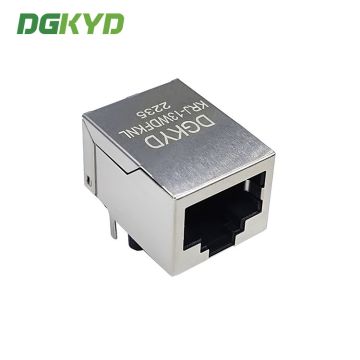 Quality Metal Shielded Single Port 8P8C RJ45 Modular Jack With Led And EMI Fingers for sale