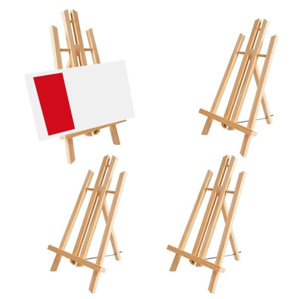 Quality Adjustable Desktop Wooden Display Easel Triangular Portable Easel Stand For Art for sale