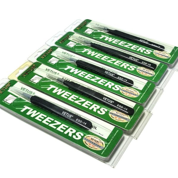 Quality Stainless Steel ESD Safe Tweezers For Cleanroom High Precision for sale