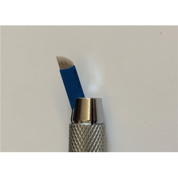 Quality Blue 0.25 MM 17 Pins Permanent Makeup 3D Embroidery Needles For Tattoos for sale