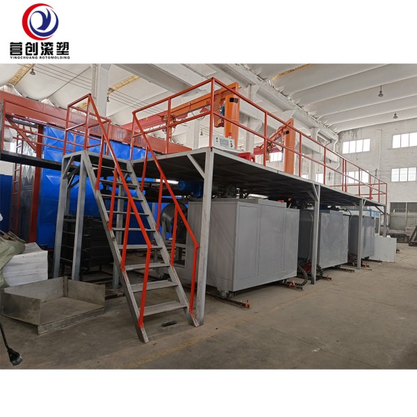 Quality YINGCHUANG Fully Automatic Bi-Axial Shuttle Rotomolding Machine For 500L/1000L/2000L PE Plastic Water Tanks for sale