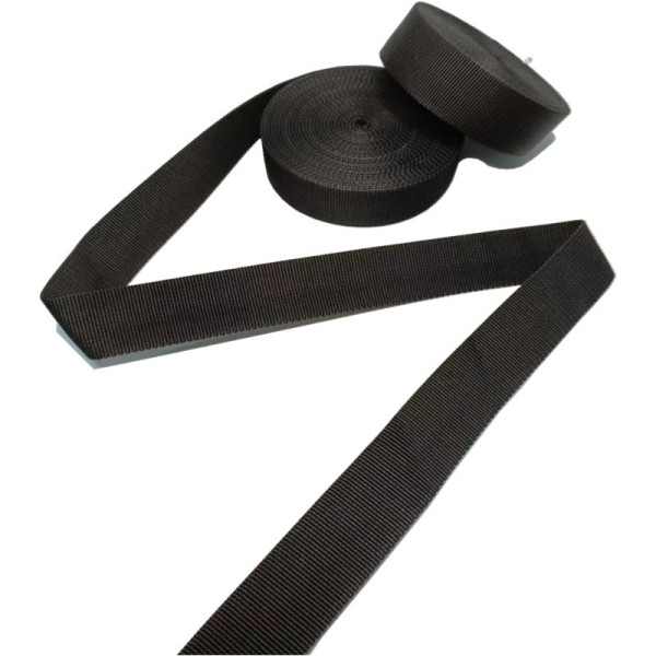 Quality Black Plain Weave PP Webbing Polypropylene Thick Webbing For Backpack Diy Belt for sale