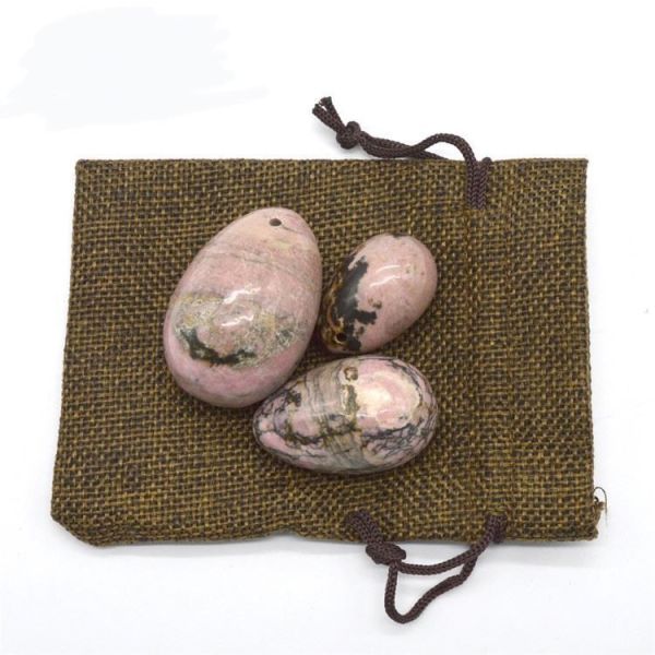 Quality Kegel Exercise Egg Set Rhodonite Stone Jade Yoni Massage for Women's Emotional Wellbeing for sale
