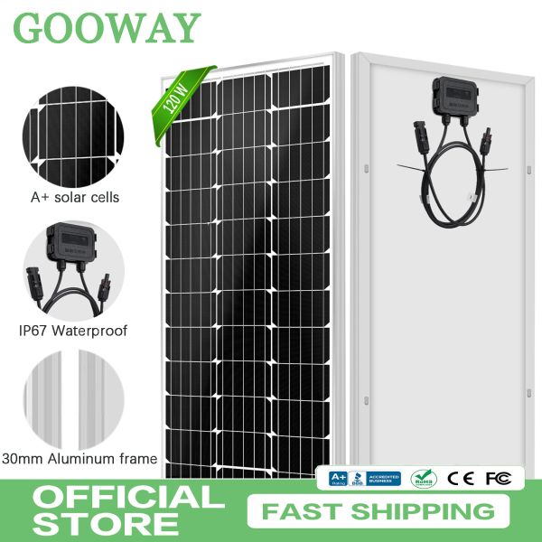 Quality 12v Solar Panel 120w Mono Off Grid Power For Rv Campervan Boat Caravan Motorhome for sale