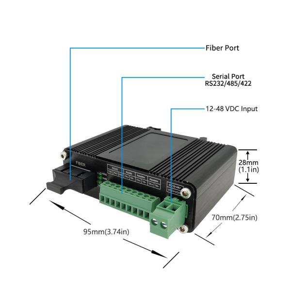 Quality Industrial Serial RS232/RS485/RS422 Fiber Optic Modem for sale