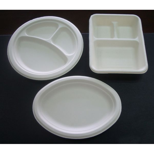 Quality Custom Bagasse Plate Manufacturing Machine , Take Away Pack Making Machine for sale