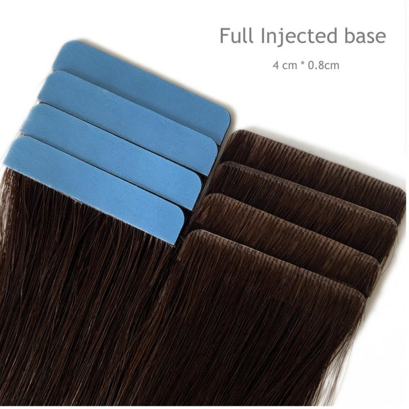 Double Drawn Raw Russian Injection Tape in Human Hair Extensions Invisible Seamless Virgin Hair