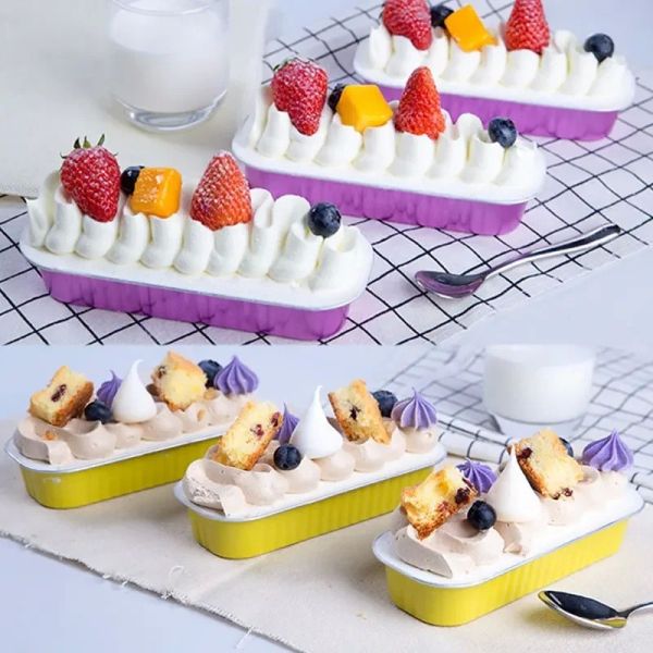 Quality 200ml Aluminum Foil Baking Cake Box for Cheese Dessert Bread Packaging Cup for sale