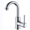 Quality Chromium Single Handle Basin Faucet with Earthenware Spool and Hot Cold Water for sale