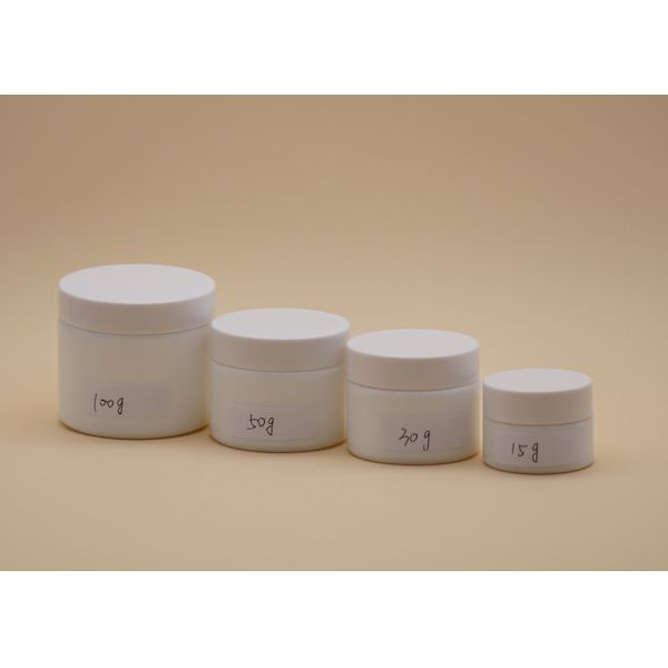 Quality Different Volume Cosmetic Cream Containers , White Cream Jar High Performance for sale