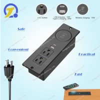 Quality Embedded Desktop Socket with 15W Wireless Fast Charging, USB-C PD 20W Fast for sale