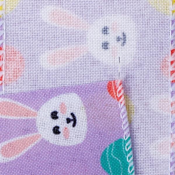 Quality Colorful 2.5 inch Easter Wired Ribbon Happy Holiday Decor with 2-1/2" Width MSD for sale