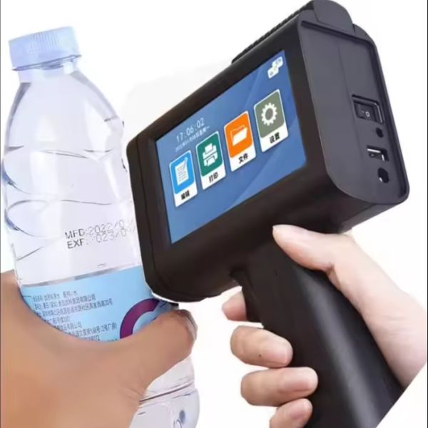 Quality Mini QR Date Logo Handheld Printer Gun for Bottle Glass Plastic Wood Metal in English for sale