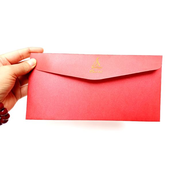 Quality New Year'S Red Envelope With Gold Gilding Edge Gold Pattern Gilding Envelope for sale