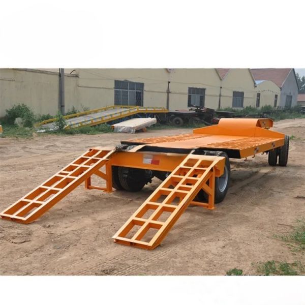 Quality Hydraulic Ramp System Low Bed Draw Bar Full Trailer For Sale for sale