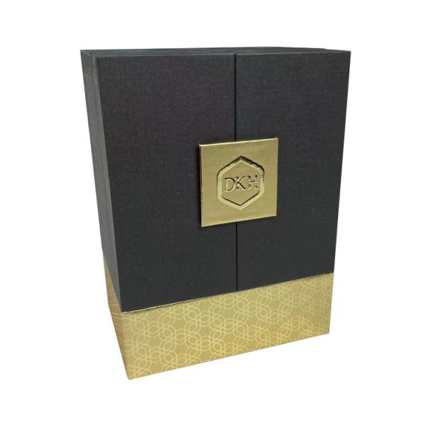 Quality Custom Color High End Luxury Double Open Door Cardboard Perfume Box with Foam for sale