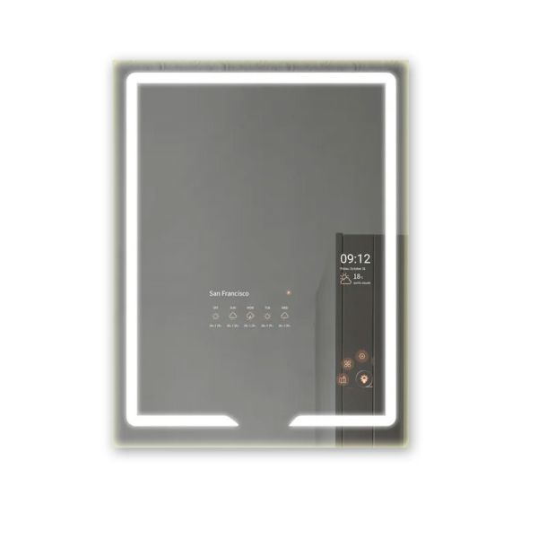 Quality Wifi Magic Smart LCD Bathroom Mirror Rectangle Shape Wall Mounted for sale