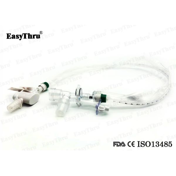 Quality 40cm Inline Disposable Suction Catheter 72h For Connector Ventilator for sale